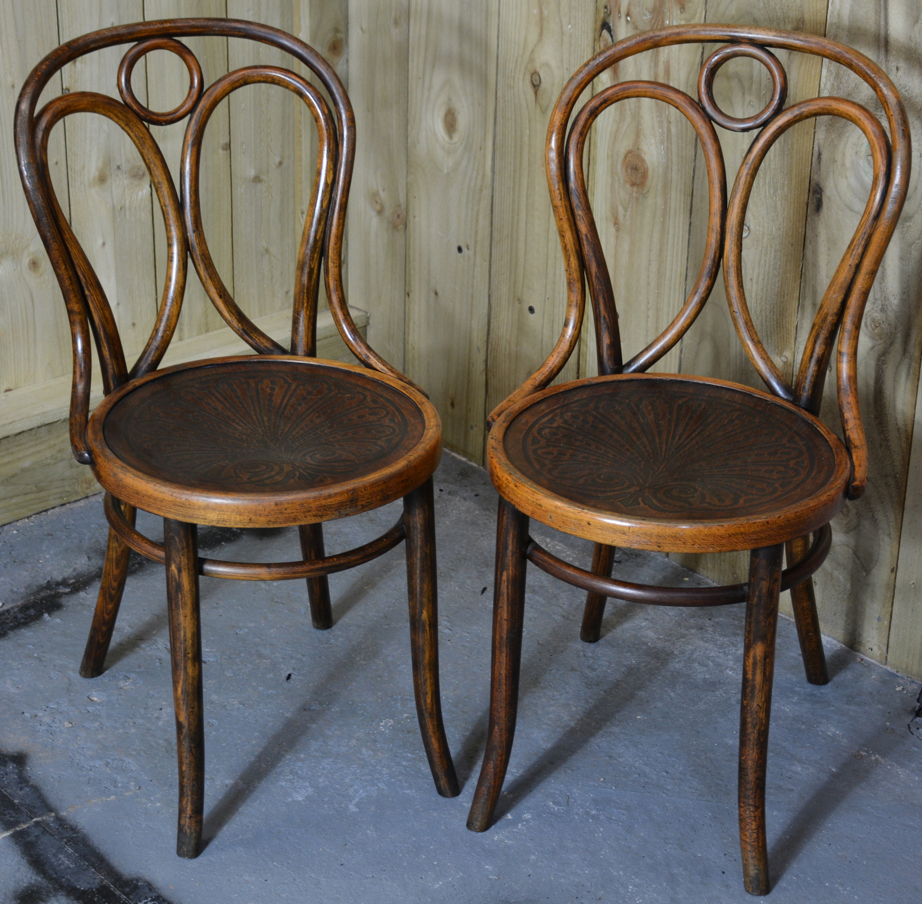 Pair Thonet Bentwood Angel Chairs - Design No. 19 – Vintage Jack Rabbit